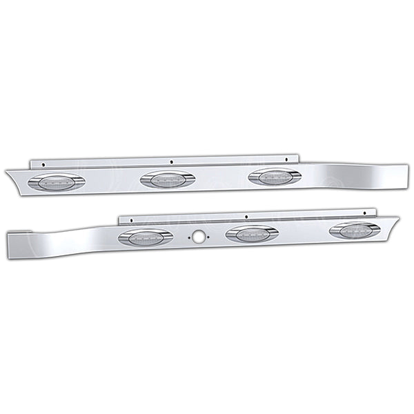 Panelite - Peterbilt 589 Block Heater Cab Panels (3 x M1 Amber/Clear L ...