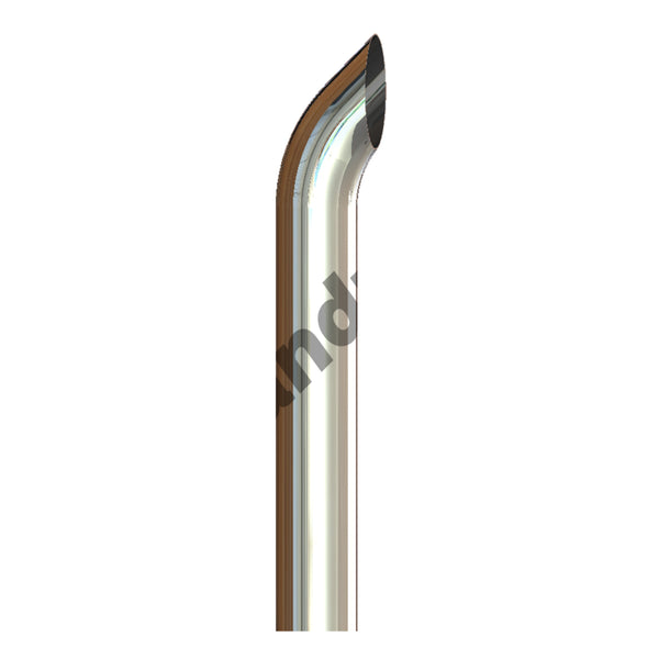 Grand Rock - 6" x 48" West Coast Curve O.D. Chrome Exhaust Stack ...