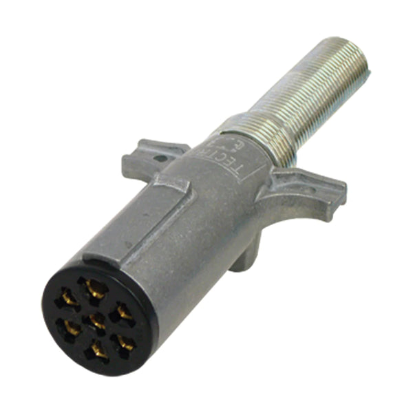 Tectran - 7 Pin Round Plug w/ Sping Guard – Berube's Truck Accessories