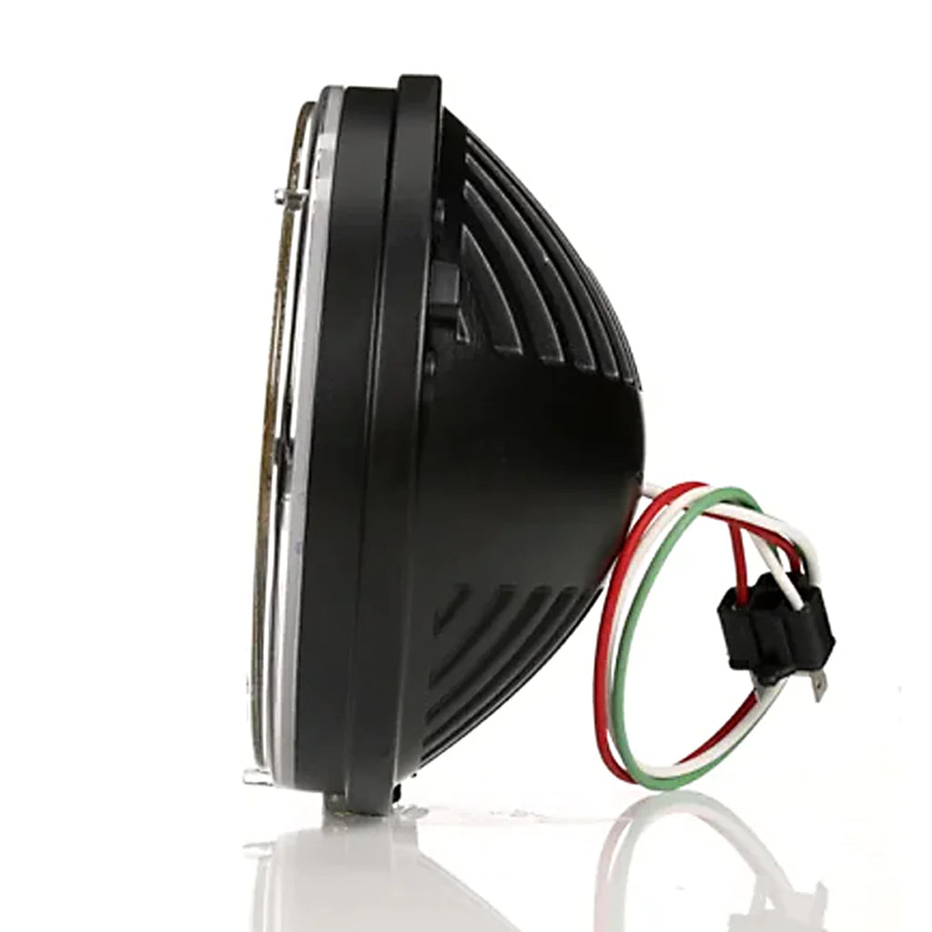 7" Round LED - 2 Diode Heated Headlight with Polycarbonate Lens (12-24 ...