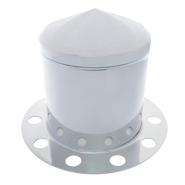 United Pacific - Chrome Pointed Rear Axle Cover 3PC Kit For 33mm Nut C ...