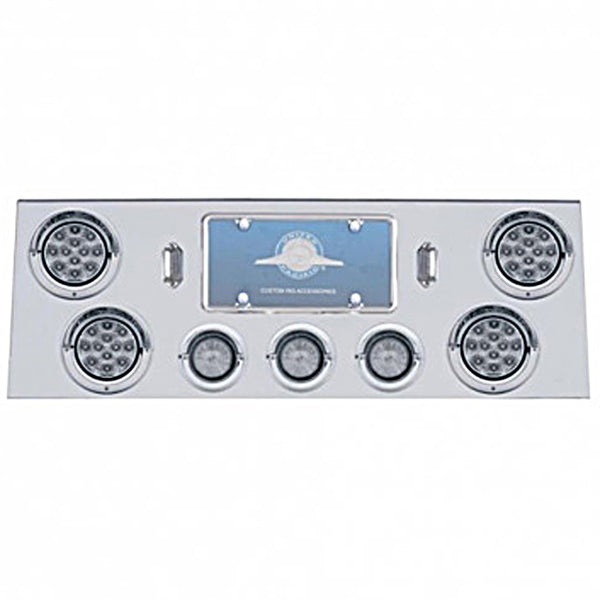 Stainless Steel Rear Center Panel +4 X LED 4" Refl. Light & 3X LED 2-1 ...