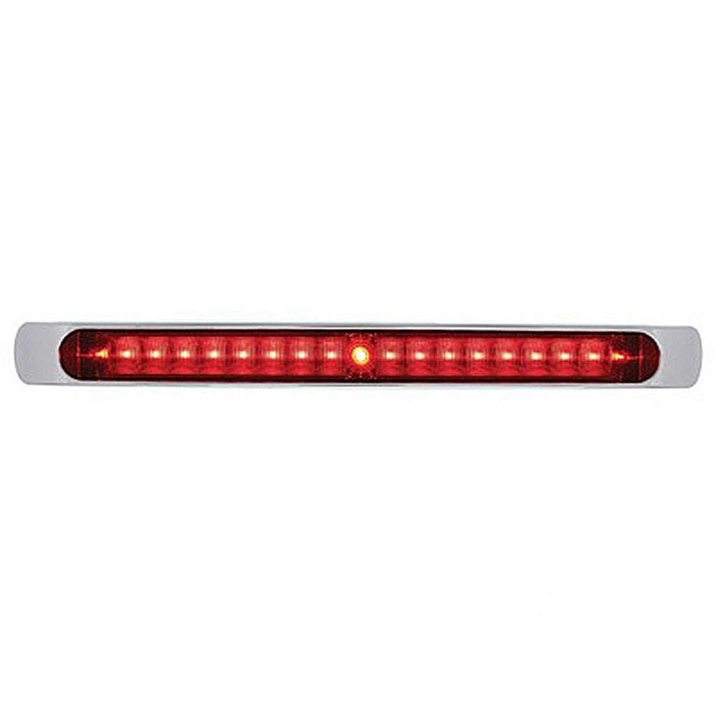 United Pacific - 19 LED 17" Stop, Turn & Tail Light Bar w/ Bezel - Red ...