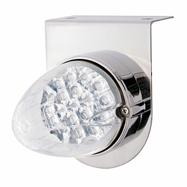 Stainless Steel Light Bracket w/ 19 LED Reflector Light - Amber LEDs ...