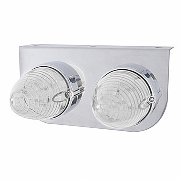 Stainless Steel Light Bracket w/ 2 X 19 LED Beehive Lights - Amber LED ...