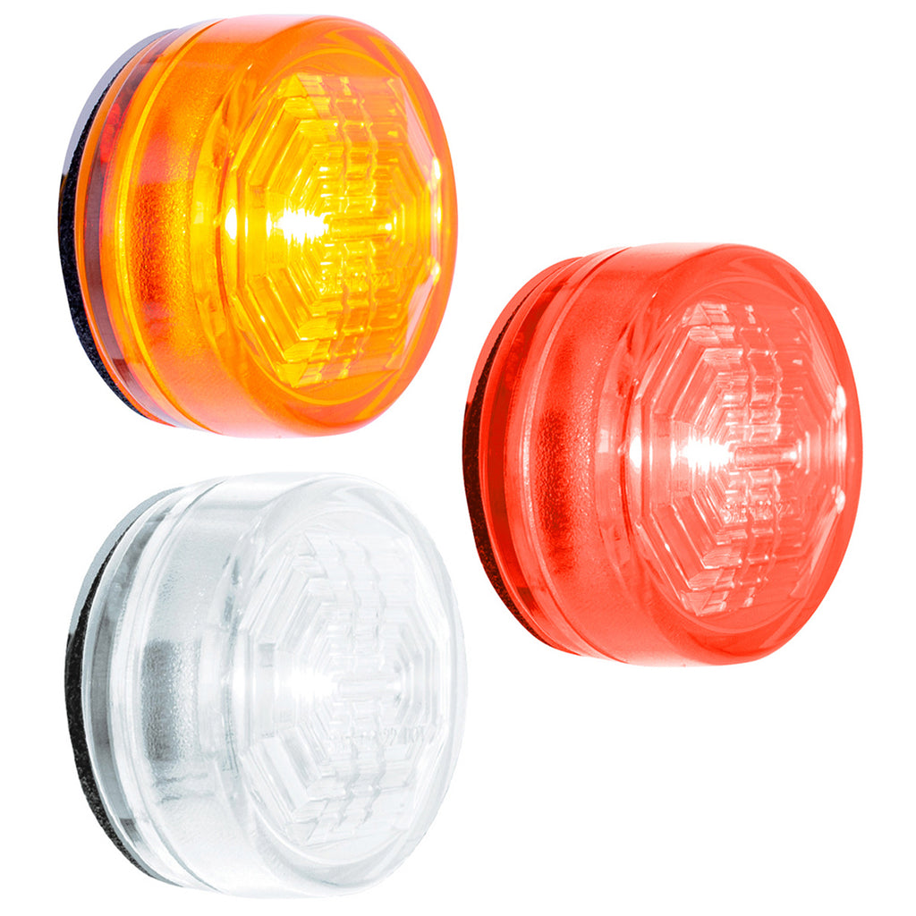 3 LED Oval Clearance/Marker Light - Amber, Red or White LEDs (Amber, R ...