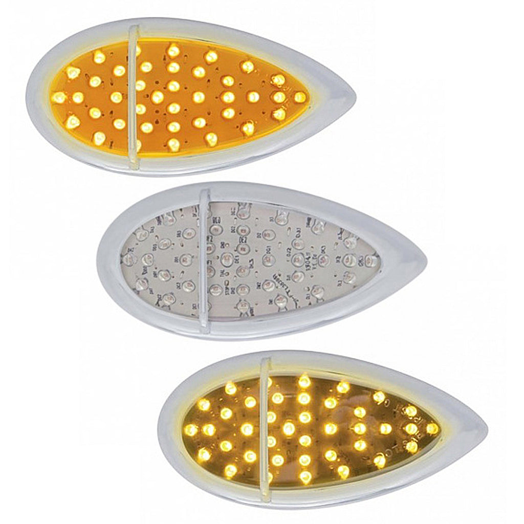 39 LED Flush Mount "Teardrop" Turn Signal Light - Amber LEDs (Amber, C ...