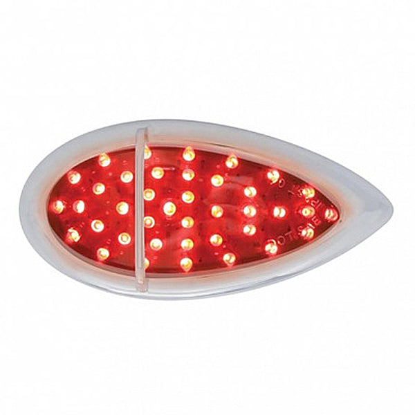 39 LED Flush Mount "Teardrop" Stop, Turn & Tail Light - Red LEDs (Red ...