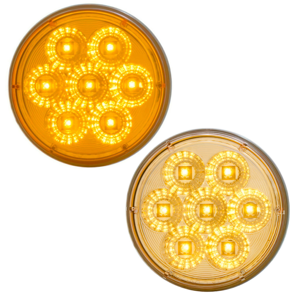 7 LED 4" Reflector Turn Signal Light - Amber LEDs (Amber or Clear Lens ...