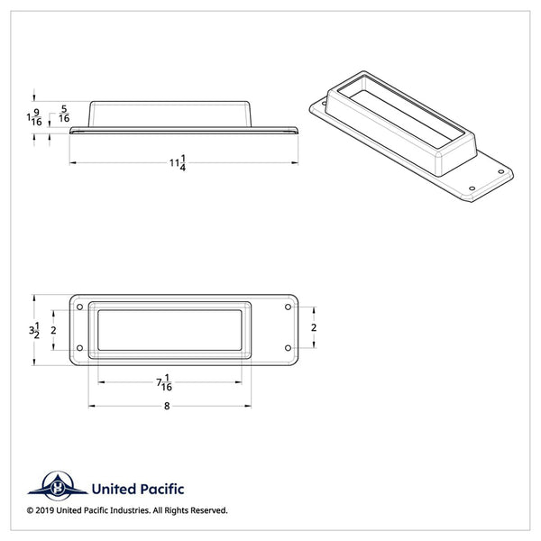 United Pacific - International CB Radio Chrome Plastic Bezel – Berube's ...