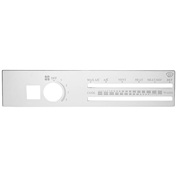 United Pacific - Stainless A/C Control Plate With Recirculate Opening ...