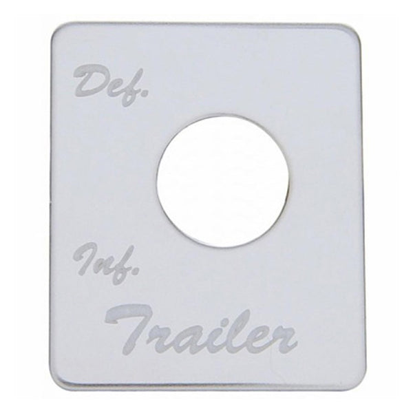 United Pacific - Stainless Steel Switch Name Plate For Peterbilt - Tra ...