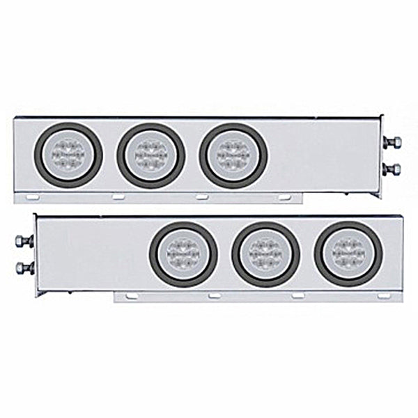 2" Bolt Pattern SS Spring Loaded Bar w 6 X 21 LED 4" GloLight - Red LE ...