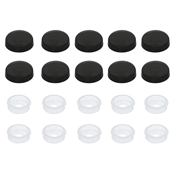 United Pacific - Black Plastic Snap-On Caps For #6 And #8 Screw (10-Pa ...