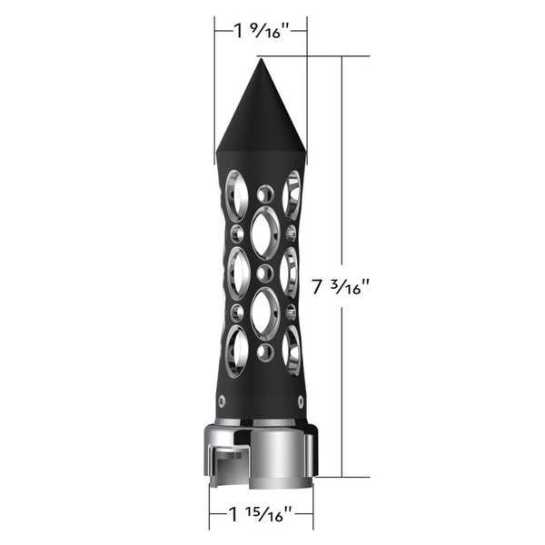 Thread-On Daytona Style Spike Gearshift Knob With 13/15/18 Speed Adapt ...