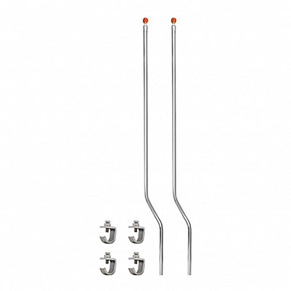 Stainless Bumper Guide Kit With Skull Lens Top - Amber Lens (Pair ...
