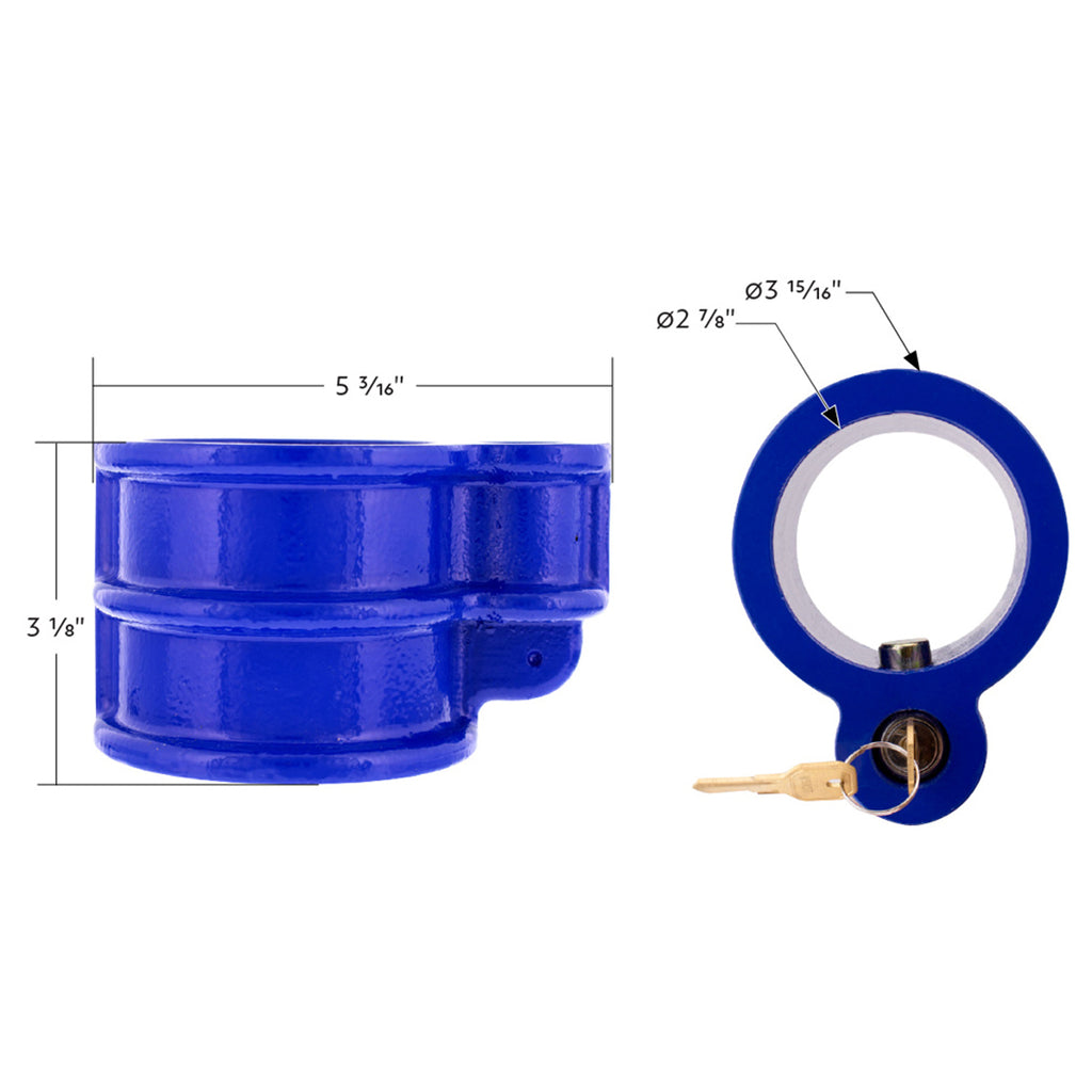 United Pacific - Heavy Duty Steel King Pin Lock For 2" Diameter Kingpi ...