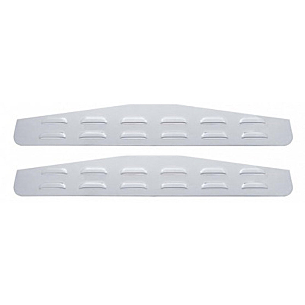 United Pacific - 4" X 24" Louvered Bottom Mud Flap Plate - Welded Stud ...