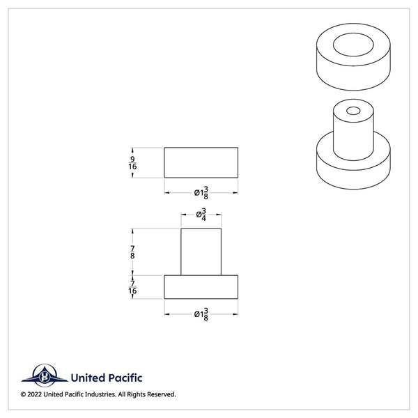 United Pacific - Exhaust Bushing For Peterbilt Exhaust Bracket – Berube ...