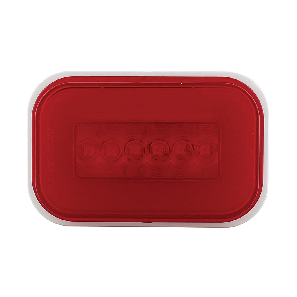 14 LED Rectangular Stop, Turn & Tail GloLight - Red LED (Red Lens) Lig ...