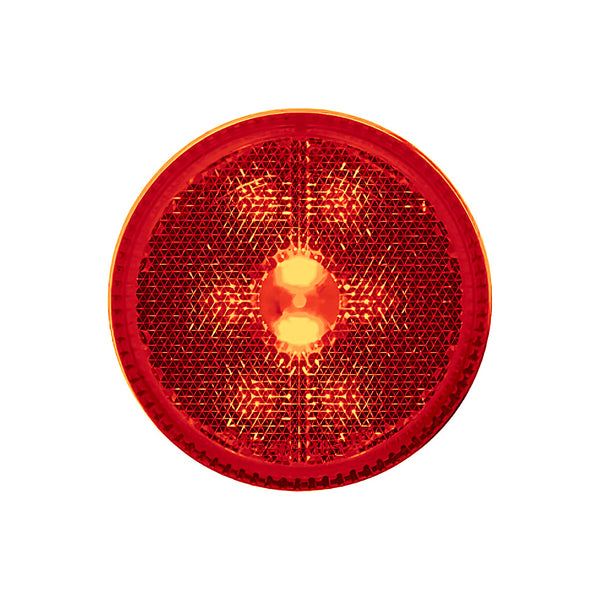 8 LED 2-1/2" Round Reflectorize Clearance Light - Amber or Red LEDs (A ...
