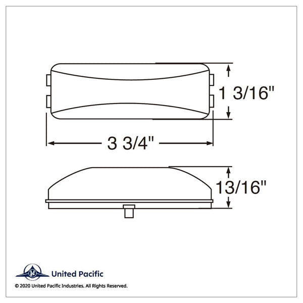 United Pacific - 12 LED Rectangular Auxiliary/Utility Light - White LE ...