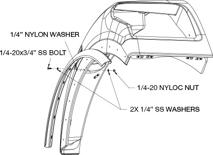 RealWheel - Kenworth W900B Stainless Steel Fenderettes (2 Pc. Set - Sp ...
