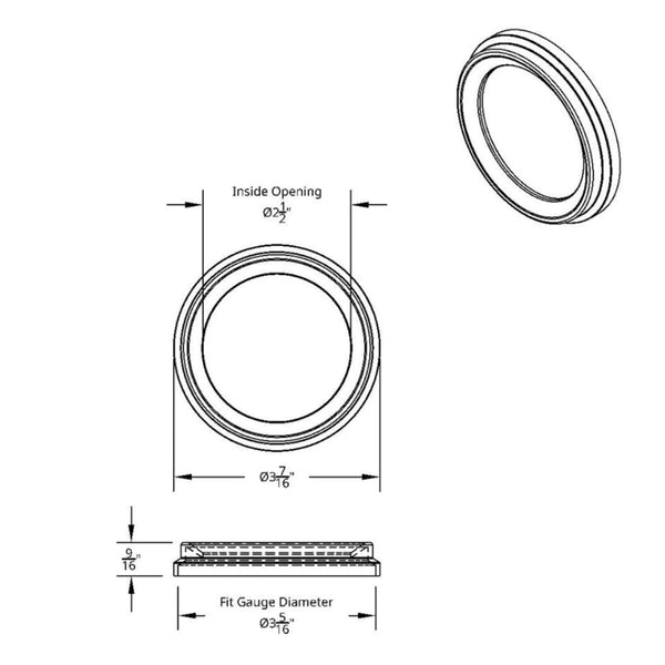 Pyrometer Gauge Bezel For Kenworth/Peterbilt - Classic Design – Berube ...