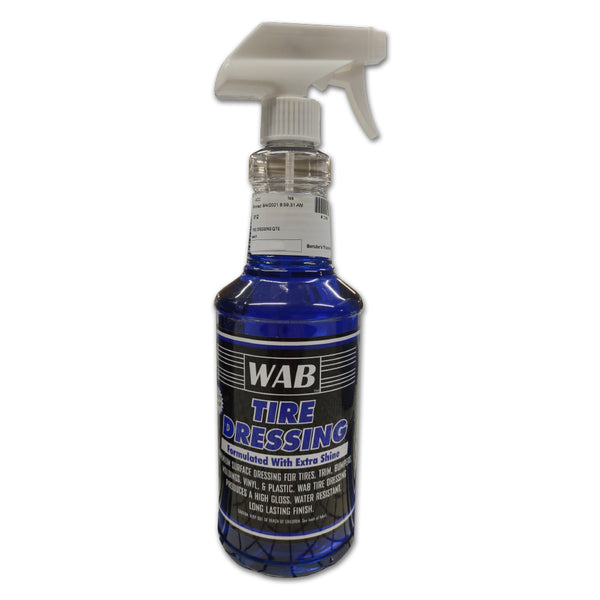 WAB Tire Dressing Cleaner - Blue (1 Qt. or 1 Gal. or 5 Gal.) – Berube's ...