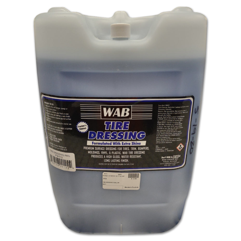 WAB Tire Dressing Cleaner - Blue (1 Qt. or 1 Gal. or 5 Gal.) – Berube's Truck Accessories
