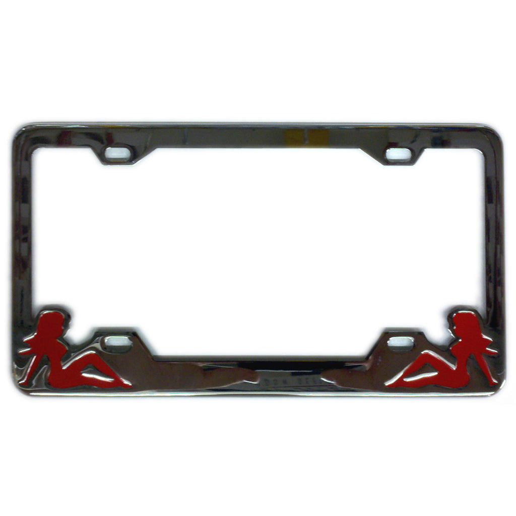 Mud Flap Girls License Plate Frame - Berubes – Berube's Truck Accessories