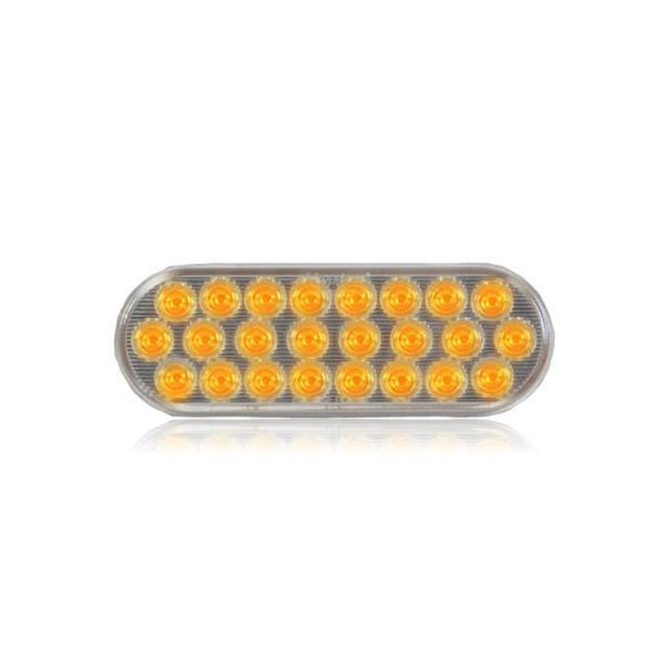 6" Oval Warning Flasher Light (Amber, Red, Amber/Clear) – Berube's ...
