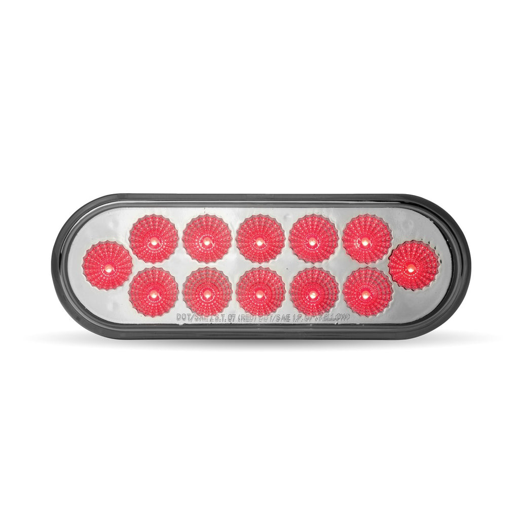 Trux Dual Revolution Oval LED Light - Red Stop/Turn/Tail With White ...